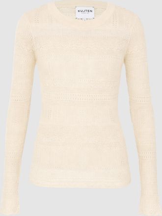 Kujten Pull Semeti Pointelle Blanc