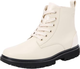 Calvin Klein Damen Mid Boot Stiefel Eva Boot Laceup Schuhe, Beige (Eggshell), 39