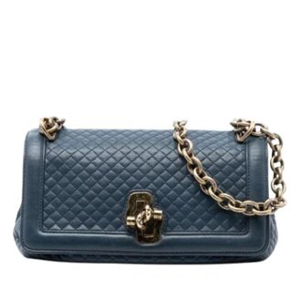 Bottega Veneta Pre-owned Gesteppte Schultertasche - - Pre-owned - Damen - Blau - ONE SIZE