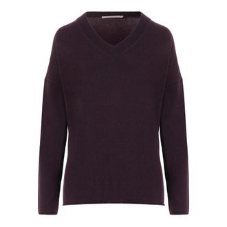 Allude Kaschmir-Pullover mit V-Ausschnitt - - Knitwear - Damen - Lila - XS