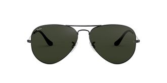 Ray-Ban Unisex Aviator Sonnenbrille, Grau (Gestell: Grau, Gl&auml;serfarbe: Grau Gr&uuml;n), L EU