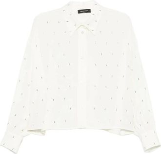Fabiana Filippi Femme, Blouses et Chemises, Beige, Taille: 40 FR Chemise Orn&eacute;e de Sequins