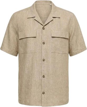 PESERICO Homme, Chemises, Brun, Taille: S Camp Shirt