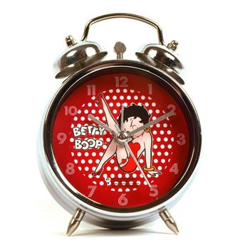 Betty Boop Wecker, Retro, Pink, 12 cm