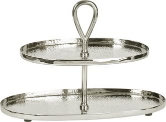 LAMBERT [DL] Clea Etagere, Nickel, Eisen, 2 Ebenen, H 31 cm