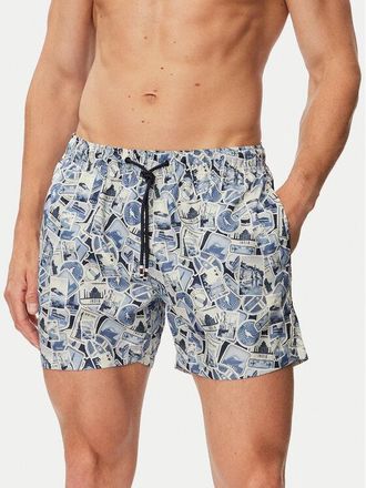 Beverly Hills Polo Club Badeshorts P-SS26M-BREA-0722 Blau Regular Fit