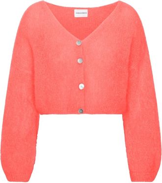 Americandreams Americandreams, Femme, Pulls, Rouge, Taille: 42 FR Cornelia Cropped Cardigan