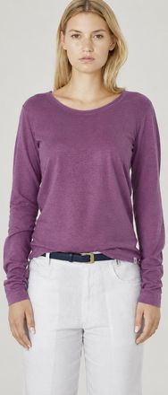 Hempage Hempage Damen vegan Langarmshirt Damen Hanf Baumwolle Lila