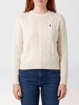 Polo Ralph Lauren Wollpullover mit Zopfmuster und gesticktem Pony-Logo