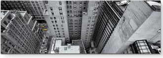 Paul Sinus Art Leinwandbilder | Bilder Leinwand 120x40cm New York in schwarz, weiß von Oben