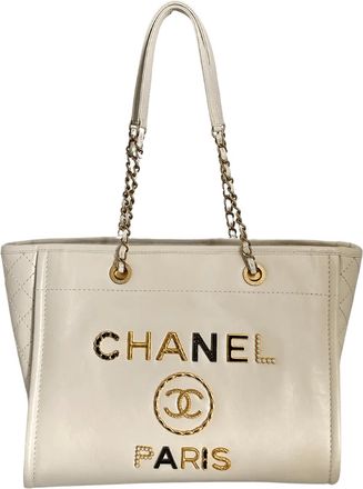 Chanel Shopper - Chanel Deauville Charms Small aged Calfskin 2021 / - Gr. unisize - in Schwarz - f&uuml;r Damen