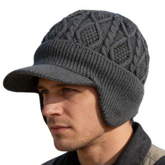 Generic Bonnet dhiver en tricot - Bonnet &eacute;pais pour couvrir les oreilles, &eacute;quipement de t&ecirc;te chaud | Int&eacute;rieur en polaire douce r&eacute;sistant au vent, solution th