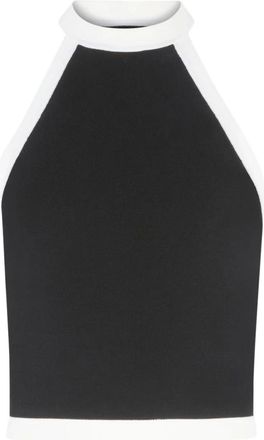 Nina Ricci Femme, Tops, Noir, Taille: 42 FR Haut Tricot Halterneck