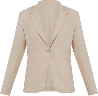 Simona Corsellini Femme, Vestes, Beige, Taille: 40 FR Blazer crois&eacute;