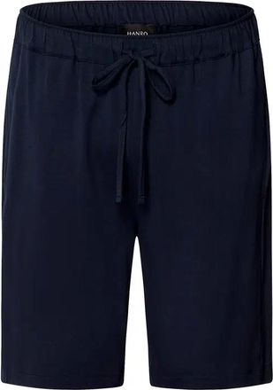 Hanro Herren Schlafanz&uuml;ge blau Jersey-Baumwolle unifarben