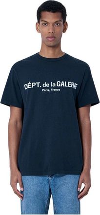 Gallery Dept. Homme, Tops, Noir, Taille: 2XL Logo-Print Cotton-Jersey T-Shirt