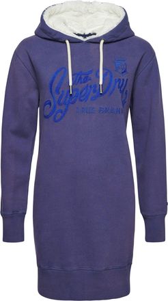 Superdry Damen Pride in Craft-Kapuzenkleid Frontier Blau 34