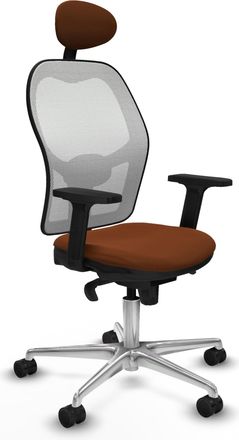 Piqueras y Crespo Jorquera verstellbarer Stuhl mit 2D-Armlehnen, h&ouml;henverstellbarer Lendenwirbelst&uuml;tze und festem Kopfteil, ausgestattet mit Sincro 5 Positionen und inj