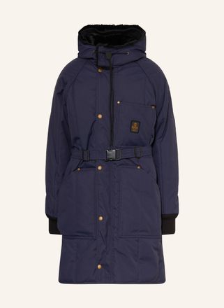 RefrigiWear Refrigiwear Steppmantel Mit Kunstfell blau