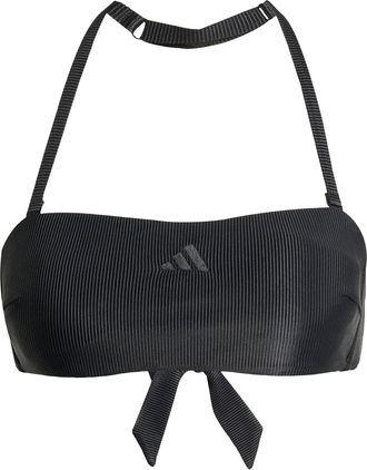 adidas Womens Iconisea Ribbed Padded Bandeau Bikinioberteil Black 38