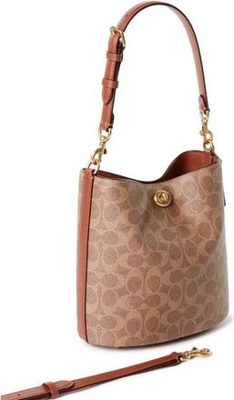 Coach Sac seau Willow 19 en toile signature