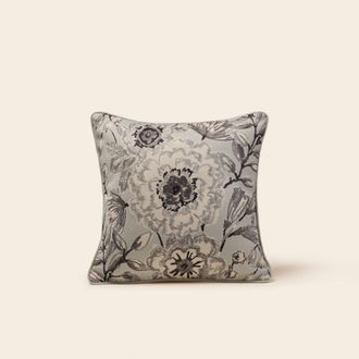 Madura Housse De Coussin Florabel Bleut&eacute; et fusain - GRIS