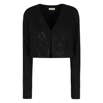 The Mannei Terras Seidenjacke - - Jackets - Damen - Schwarzk - S