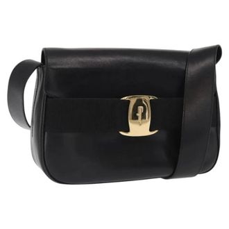 Ferragamo Sac bandouli&egrave;re en cuir Pre-owned - Femme - Pre-owned - Noir - Taille: ONE Size