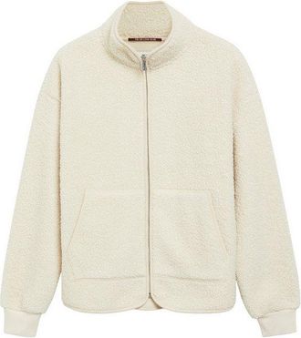 QS by s.Oliver Sweatjacke Sweatshirt Teddyjacke mit Stehkragen