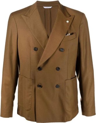Manuel Ritz Homme, Vestes, Brun, Taille: XL Giacca Doppiopetto