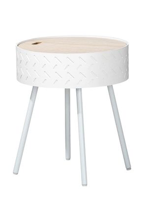 Gilde Beistelltisch Storage - mit Staufach zur Aufbewahrung - &Oslash; 38,5 cm H&ouml;he 45,5 cm