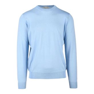 FILIPPO DE LAURENTIIS Merinowolle Rundhalspullover - - Knitwear - Herren - Blau - L