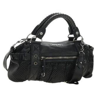 Miu Miu Sac &agrave; main Pre-owned - Femme - Pre-owned - Noir - Taille: ONE Size