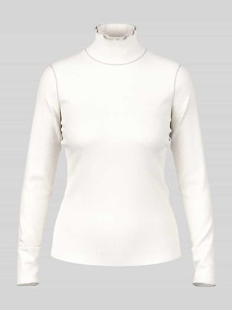 Marc Cain Slim Fit Langarmshirt mit R&uuml;schenkragen
