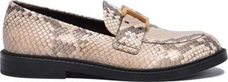 Chlo&eacute; Femme, Chaussures, Beige, Taille: 37 EU Mocassin en reptile