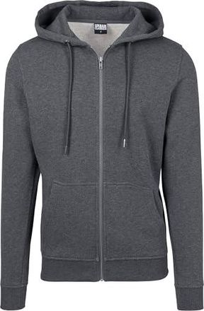 Urban Classics Sweat &agrave; Capuche zipp&eacute; Basique Sweatshirt, Gris (Charcoal 91), S Homme