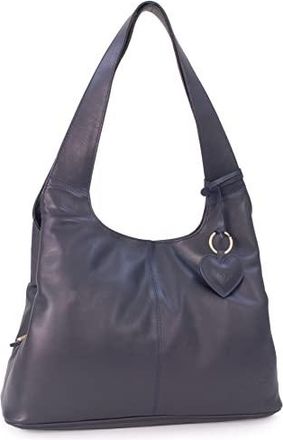 Gigi Sac Porté Èpaule Femme Cuir - Sac Cabas Moyen - Sac à Main Multipoches - 4326 - Bleu Marine