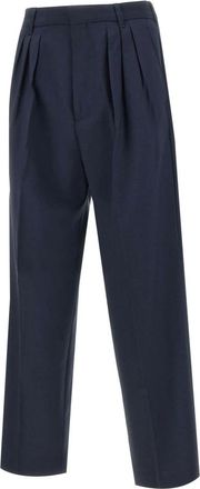 Kenzo Homme, Pantalons, Bleu, Taille: W40 Pantalon de tailleur pliss&eacute; en laine vierge