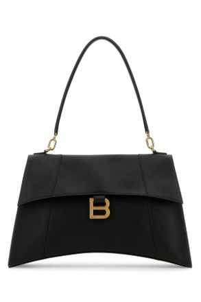 Balenciaga Hourglass Shoulder Bag - Black