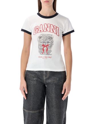 Ganni T-shirts Et Polos Blanc