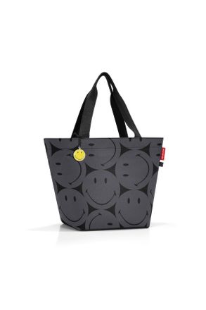 Reisenthel Einkaufstasche Shopper M smiley grey, Anthrazit, Textil, 15 L, 51x30.5x26 cm, gro&szlig;es Hauptfach, Freizeit, Koffer & Taschen, Einkaufstaschen
