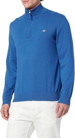 GANT Casual Cotton Half Zip Pull-Over, Bleu Vif, XXXL Homme
