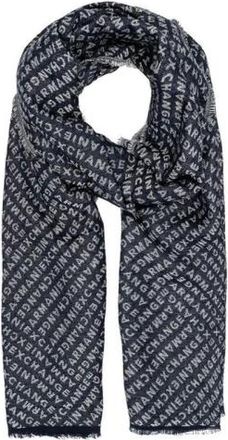 A|X Armani Exchange Homme, Accessoires, Bleu, Taille: ONE Size All-Over Logo Print Scarf