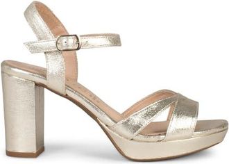 miMaO Sandales de soirée à talon large et plateforme Doré EU 38