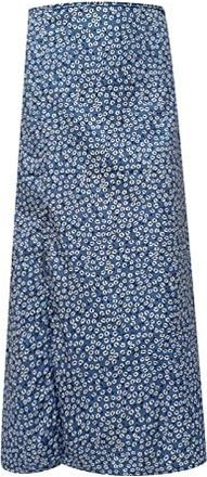 Generic Jupe Boheme Femme Florale- Jupe Mi Longue Grande Taille Fendue Décontracté Léger Classiques Ample Fluide Comfortable Chic Et Élégants Tous Les Jours P