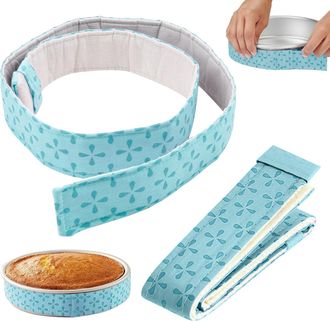 Generic 2 Stück extra lange, verstellbare Kuchenstreifen, Kuchenform Wraps für gleichmäßiges Backen, passend für runde Pfannen von 15,2 - 30,5 cm, 86,4 cm, wi