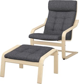 IKEA POÄNG Sessel und Hocker
