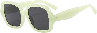 Generic Lunettes De Soleil Carrées Surdimensionnées For Femmes, Idéales For Les Vacances, Fêtes Ou Déplacements(Green)
