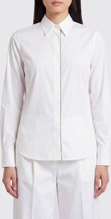 Brunello Cucinelli Chemise en coton avec col fran&ccedil;ais et d&eacute;tail monile