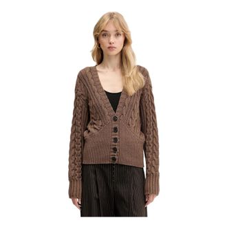 Miss Sixty Cardigan boutonn&eacute; &agrave; encolure en V - Femme - Pulls - Brun - Taille: 36 FR